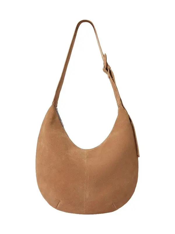Whistles Sia Large Curved Crossbody Bag - Taupe