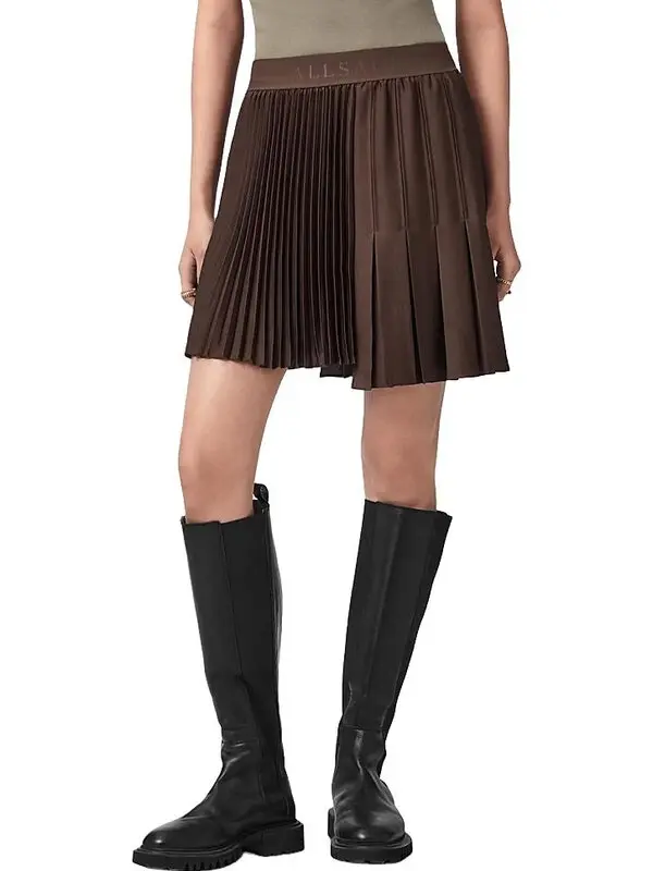 ALLSAINTS Jax Mini Skirt - Bitter Brown