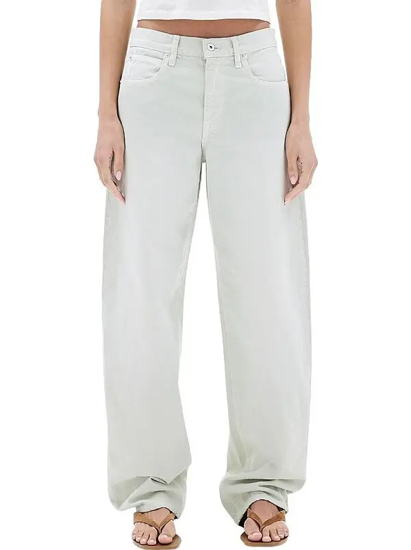 SLVRLAKE Tess Low Rise Relaxed Curve Jeans - Vintage Aloe