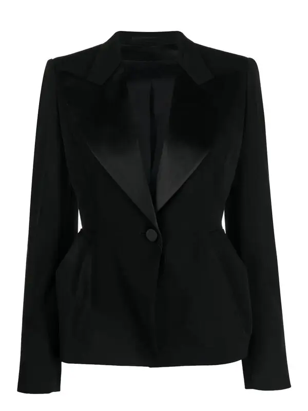 Max Mara Proteo Peplum Blazer - Black