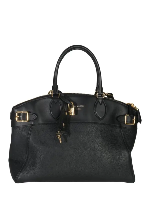 LOUIS VUITTON Grained Calfskin Monogram Vendome Mm - Black