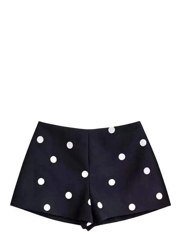 Alexis Polka-dot Shorts - Black