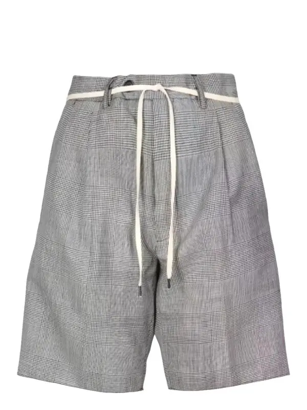 Aspesi Checked Bermuda Shorts - Grey