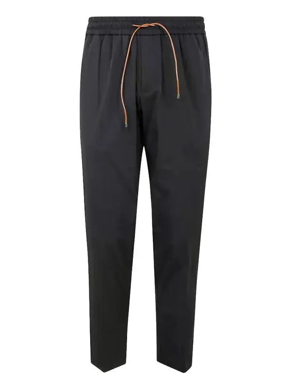 DEVORE INCIPIT Drawstring Straight Trousers - Black