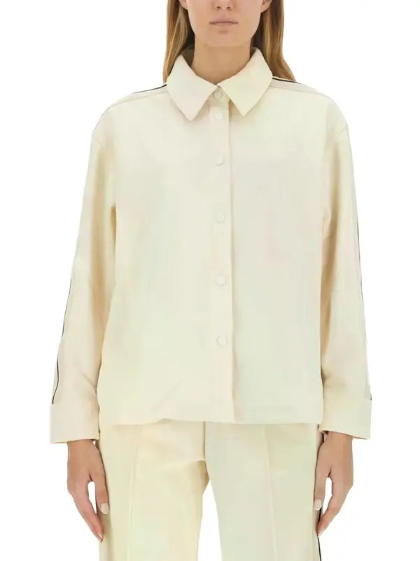 Palm Angels Stripe-detail Shirt - Neutrals