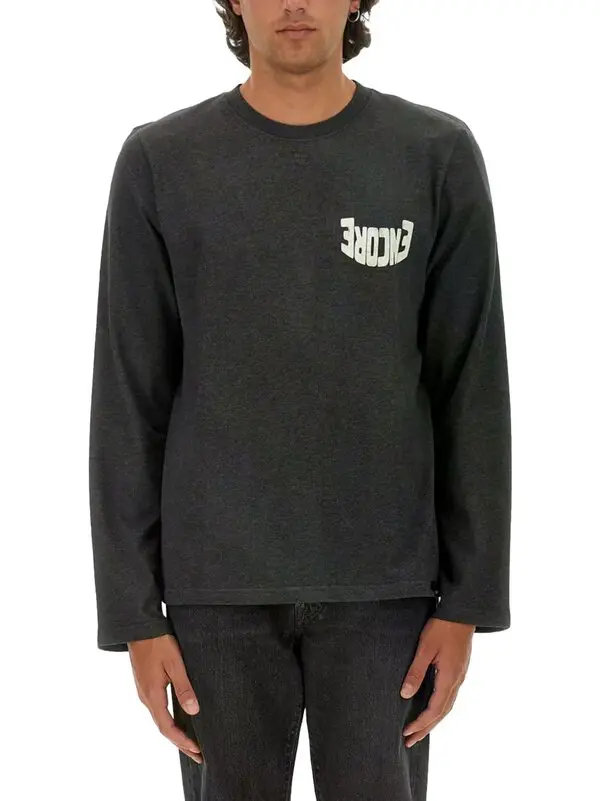 COURREGES Logo-detail Long-sleeve T-shirt - Black