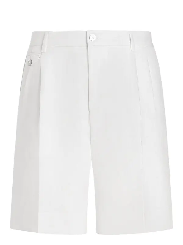 Dolce & Gabbana Tailored Linen Shorts - White