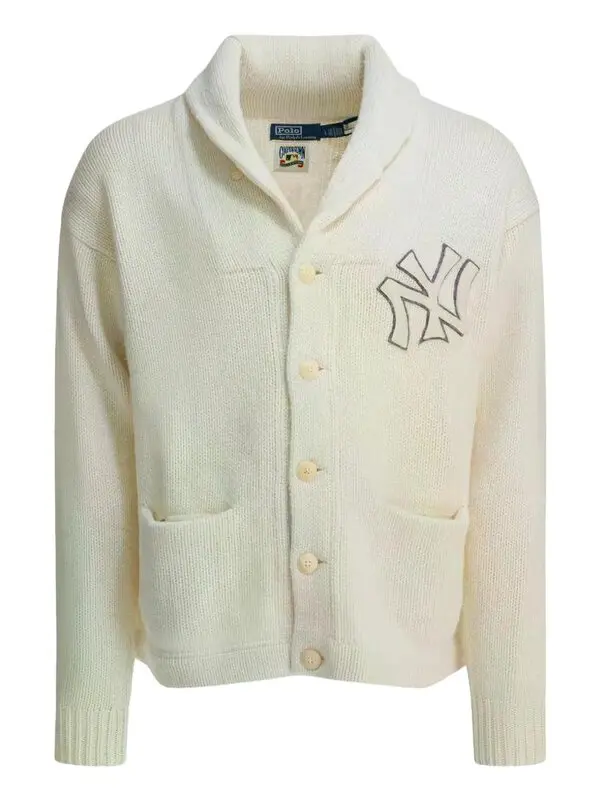 Polo Ralph Lauren X New York Yankees Embroidered Cardigan - Neutrals