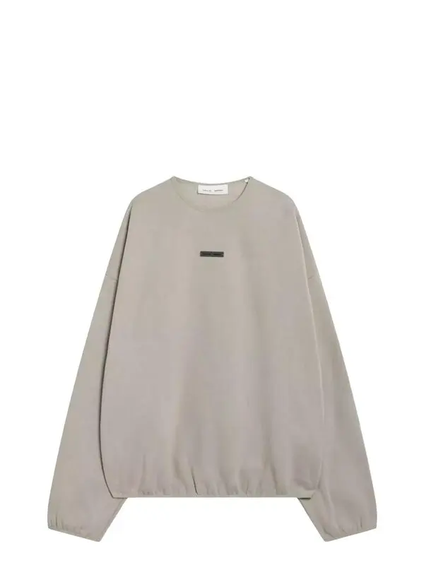 Fear Of God Logo-plaque Cotton Sweatshirt - Neutrals