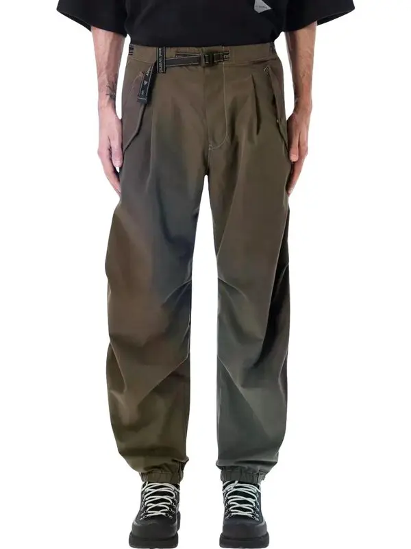 AND WANDER Side Zip Hem Trousers - Green