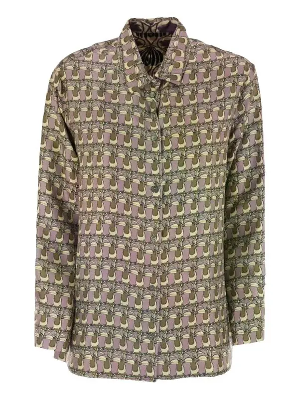 Max Mara Printed Reversible Shirt - Purple
