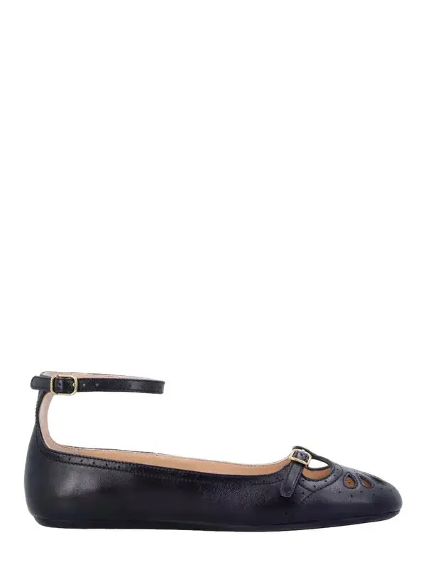 Chloé Misty Buckled Ballet Flats - Black