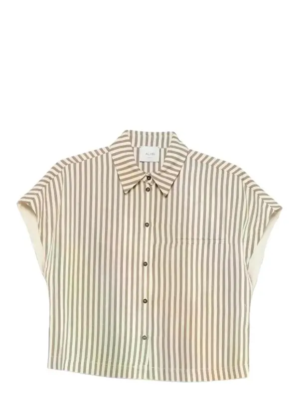 ALYSI Striped Buttoned Shirt - Neutrals