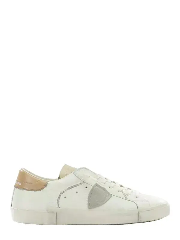 Philippe Model Leather Logo Sneakers - White
