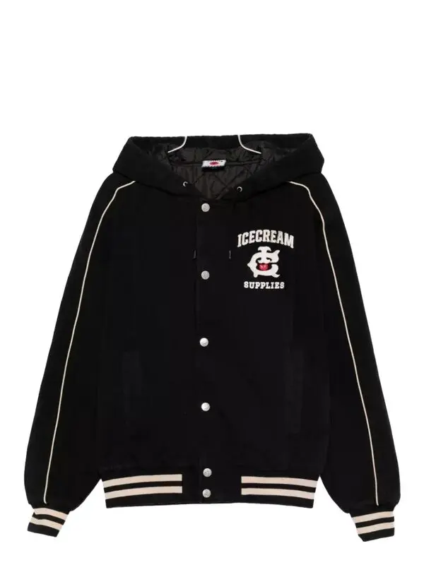 BILLIONAIRE BOYS CLUB Hooded Bomber Jacket - Black