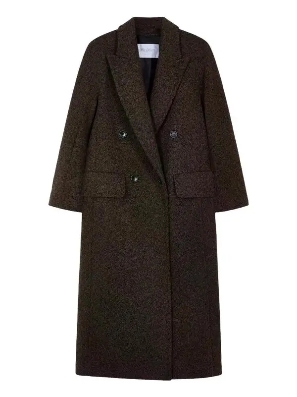 Max Mara Wool Double-breasted Coat - Brown