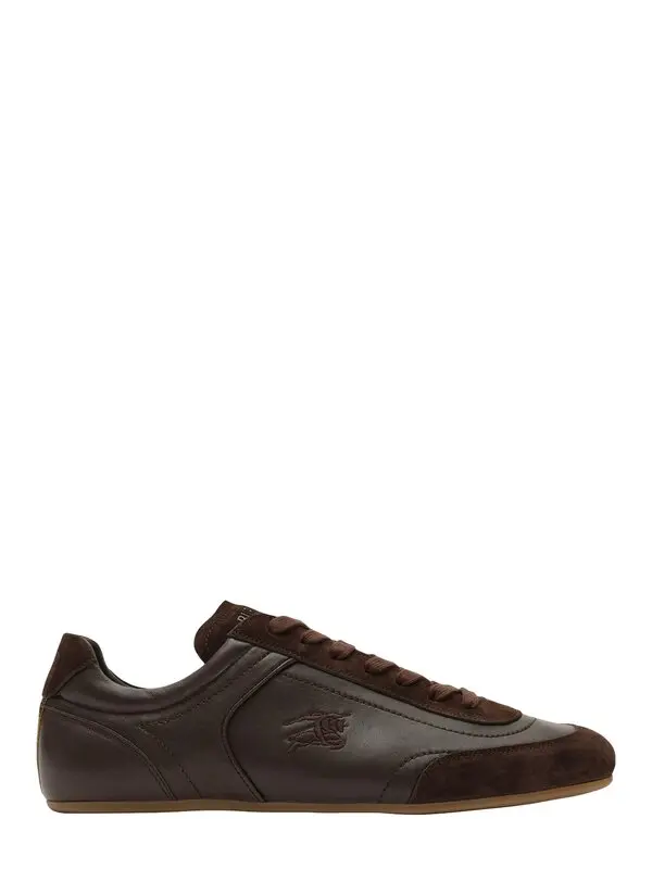 Burberry Leather Knight Runner Sneakers - Brown