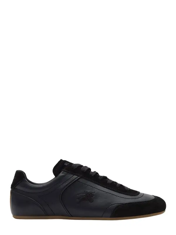 Burberry Leather Knight Runner Sneakers - Black