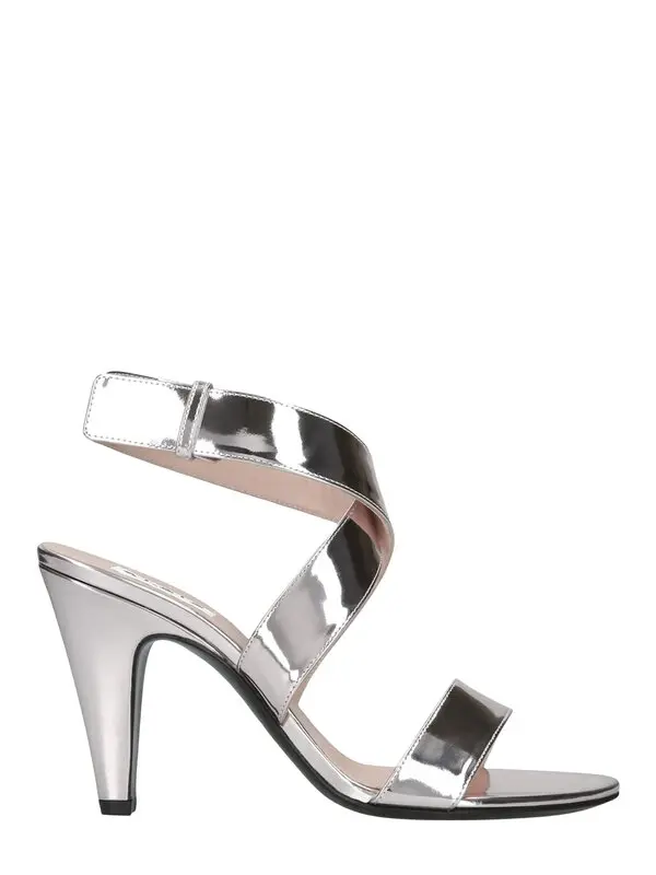 Alaïa Metallic Leather Cone Sandals 90 - Nude