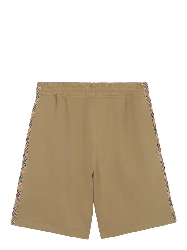 Burberry Check-trim Sweatshorts - Beige