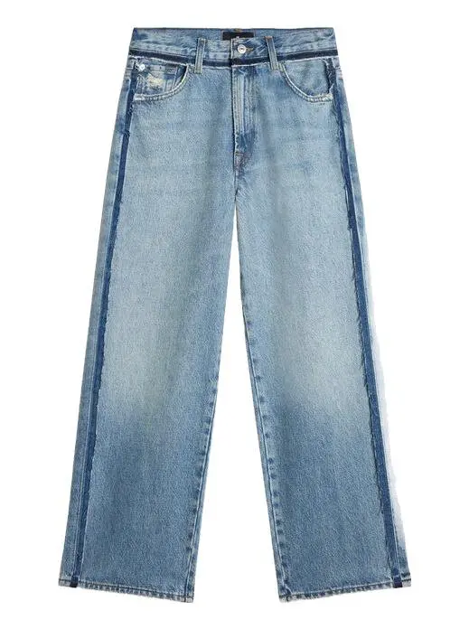 7 For All Mankind Stovepipe Straight Ankle Jean - Denim