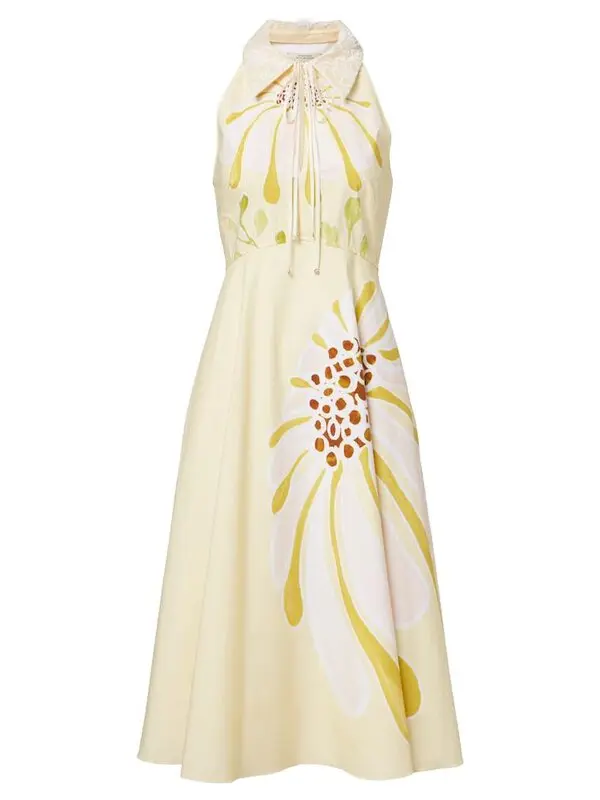 Dorothee Schumacher Floral Cotton-blend Midi Dress - Yellow