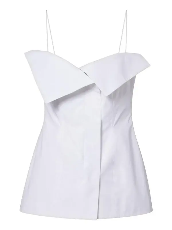 FFORME Eilwen Cotton Poplin Top - White