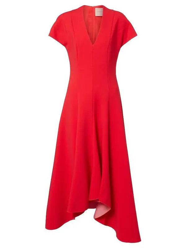 ROKSANDA Tatum Paneled Midi Dress - Red