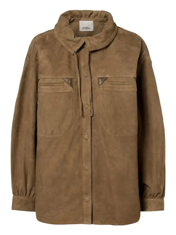 Isabel Marant Maldia Suede Overshirt - Brown