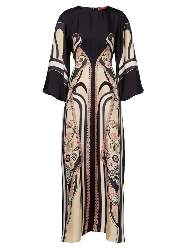 La DoubleJ Sorella Printed Silk Maxi Dress - Multicoloured