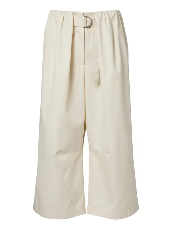 Loewe Cotton And Silk Gabardine Culottes - White