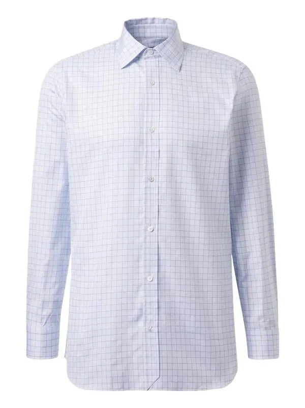 Dunhill Checked Cotton Shirt - Blue