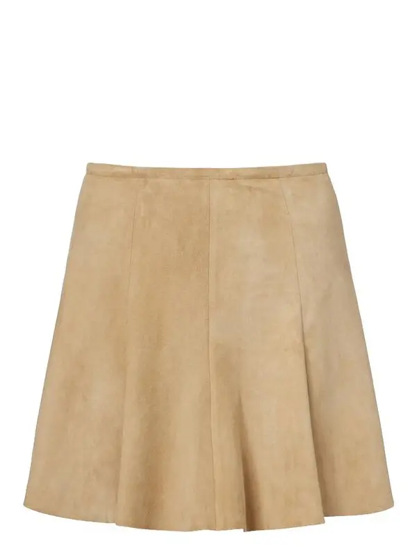 Stouls Mila Suede Mini Skirt - Beige