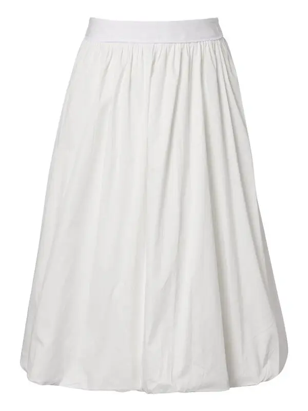 BANANHOT Alba Cotton Poplin Midi Skirt - White