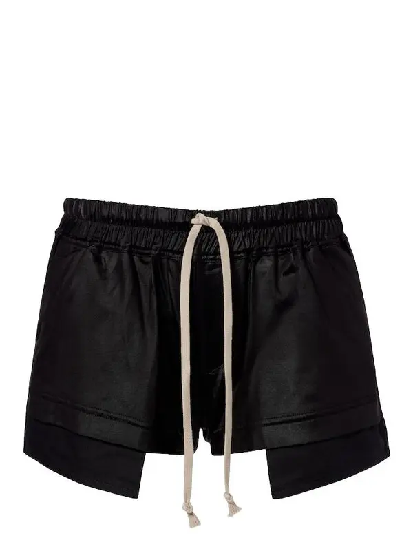 Rick Owens Fog Satin Shorts - Black