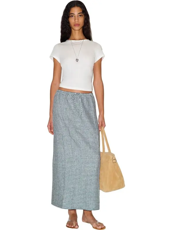 REFORMATION Norie Linen Maxi Skirt - Grey