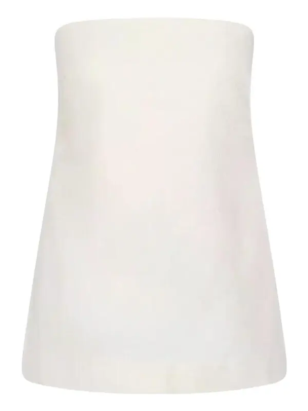 ST. AGNI Strapless Tie Top - Neutrals