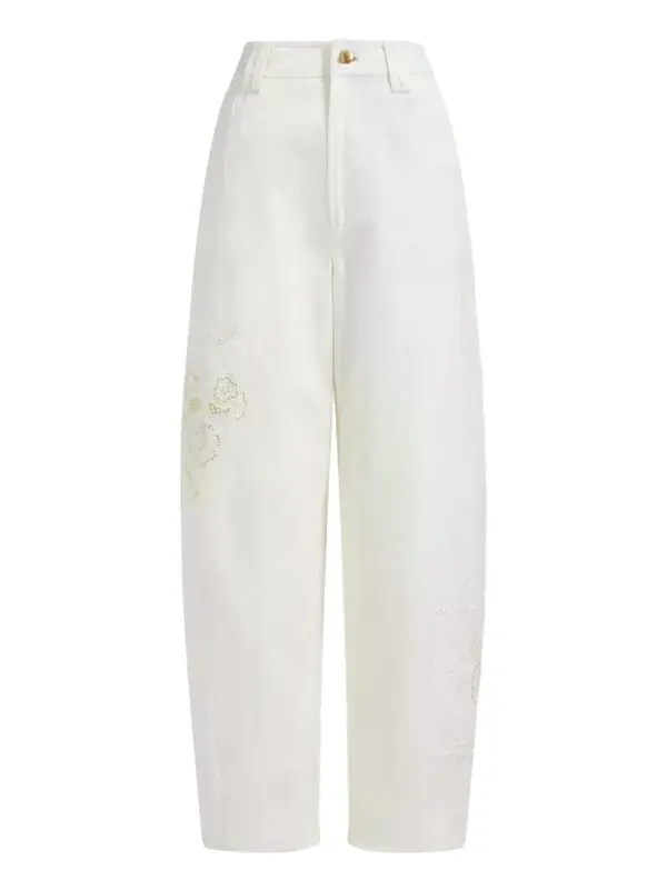 Aje Embroidered Trousers - White
