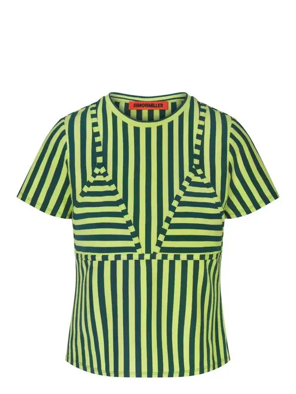 SIMONMILLER Kini Striped T-shirt - Green