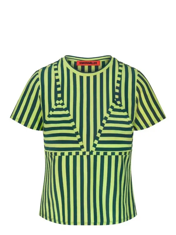 SIMONMILLER Striped T-shirt - Green