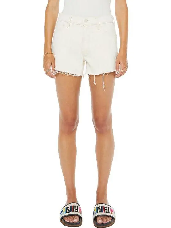 MOTHER The Dodger Frayed Denim Shorts - Natural Selection