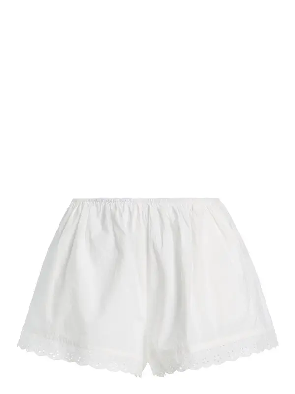 ELCE Exclusive Lilya Cotton Shorts - White