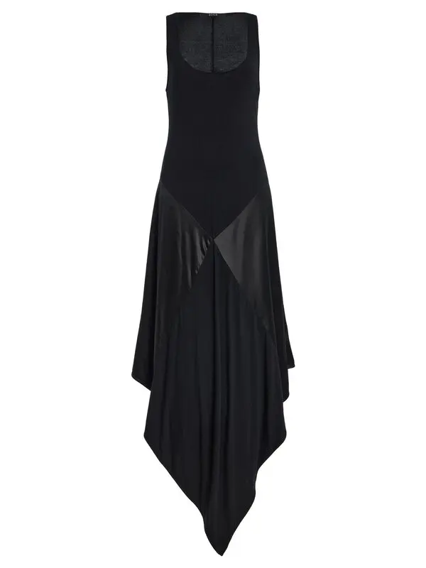Bevza Square Jersey Midi Dress - Black