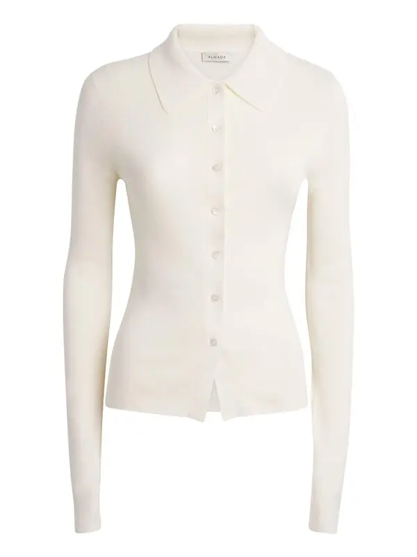 Almada Label Wool-silk-cashmere Lili Cardigan - Ivory