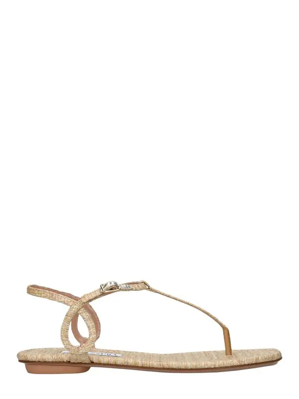 AQUAZZURA Woven Almost Bare Sandals - Beige
