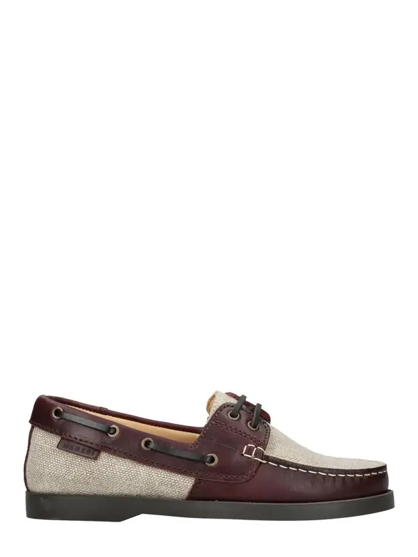 Manebí Canvas Leather-trim Boat Shoes - Brown