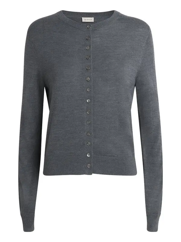 Almada Label Wool-silk-cashmere Hayla Cardigan - Grey