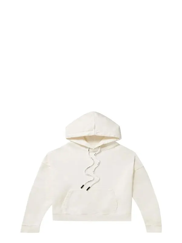 Palm Angels Patched Logo Hoodie - White