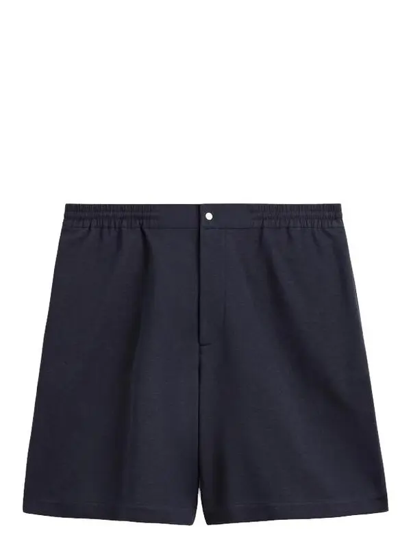 Cos Paneled Jersey Shorts With Elasticated Waist - Navy