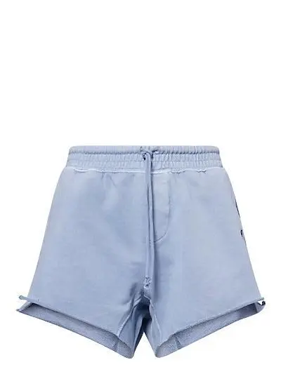 Free People Knockout Cotton-jersey Shorts - Dark Slate Combo